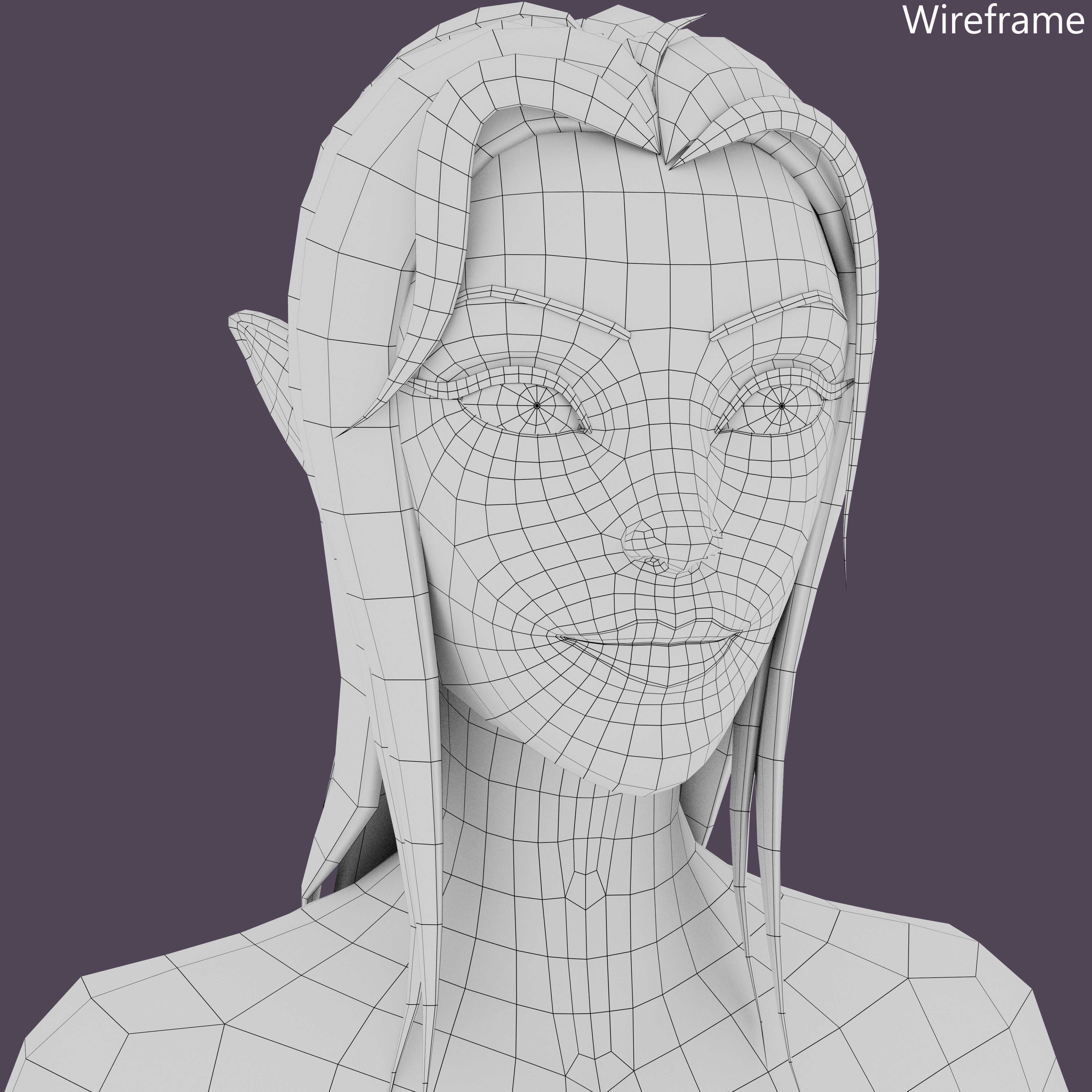 Stylized Female Elf Base 3D model | CGTrader