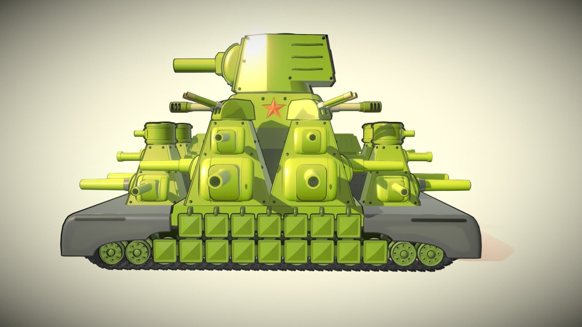 3D model Super Heavy tank KV-44 VR / AR / low-poly | CGTrader