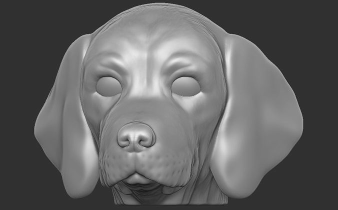 Puppy of Pointer dog head for 3D printing 3D model 3D printable | CGTrader