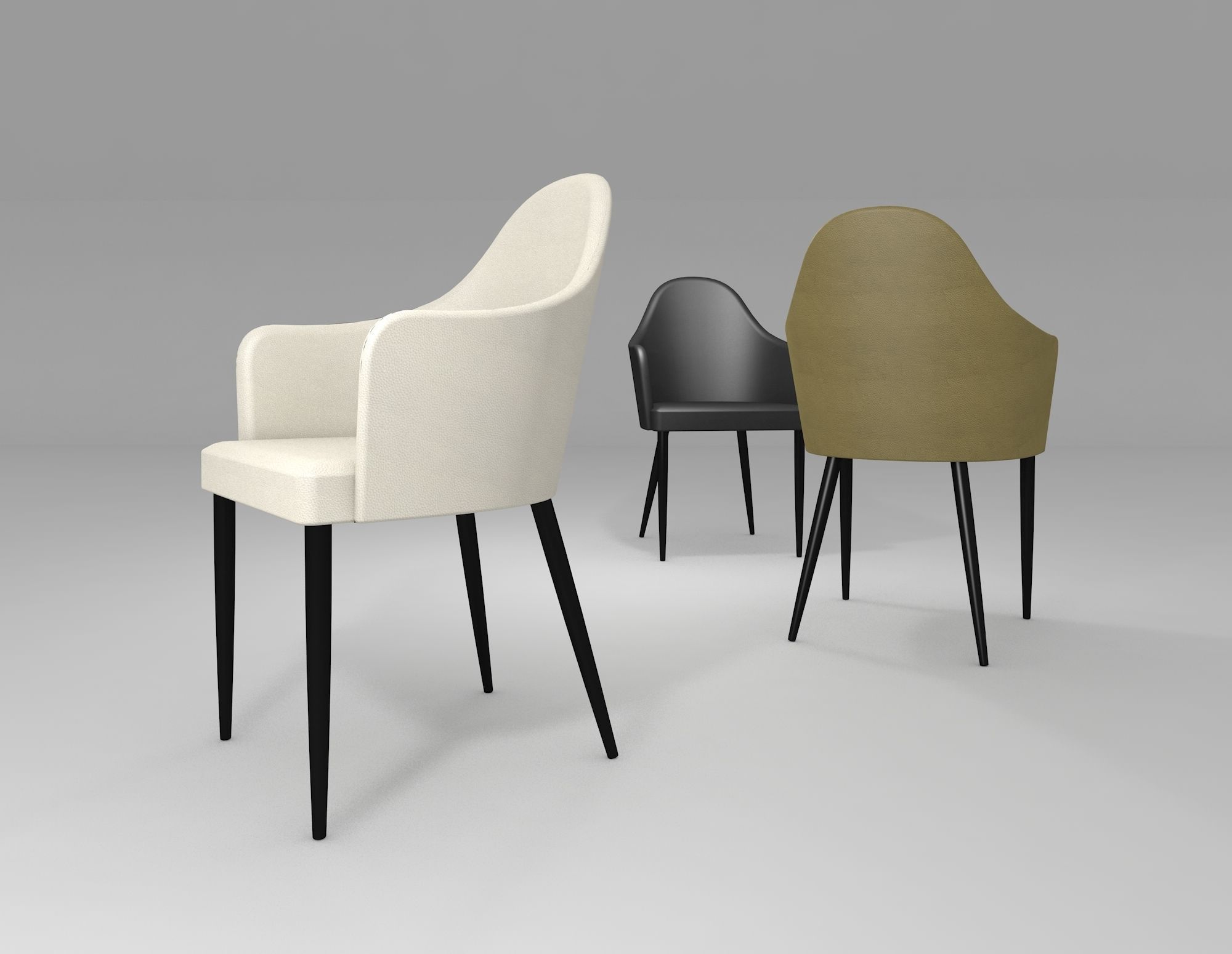 3D model Standard Chair 3D Model For Restaurant No1 VR / AR / low-poly ...