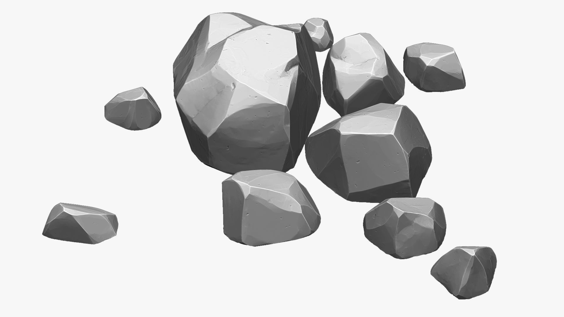 A pile of small stones Zbrush sculpt 3D model 3D model | CGTrader