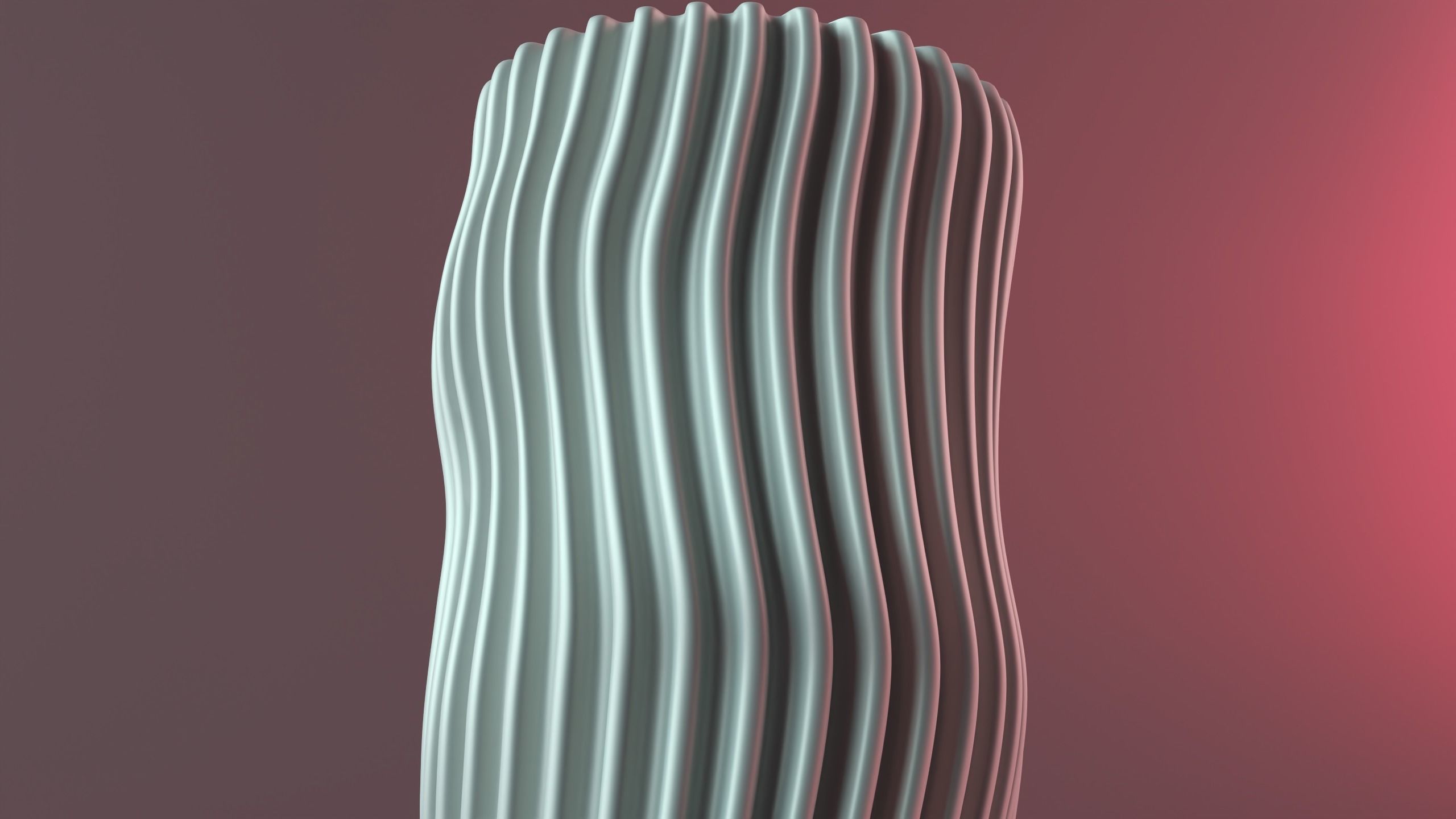 Wavy grooved candle 3D model 3D printable | CGTrader