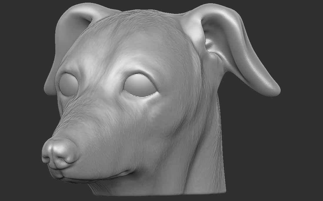 Puppy of Greyhound dog head for 3D printing 3D model 3D printable ...