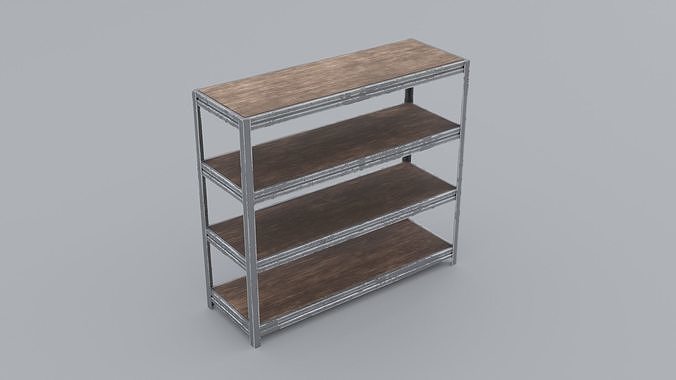 3D model Industrial Shelf VR / AR / low-poly | CGTrader