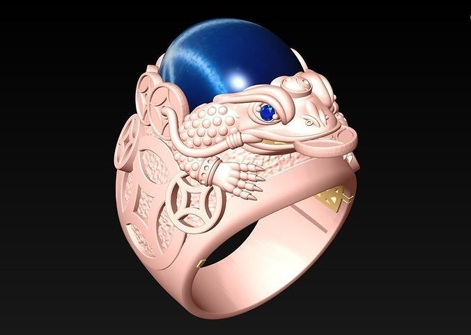 Toad ring - Jin Chan ring - N1232 3D model 3D printable | CGTrader