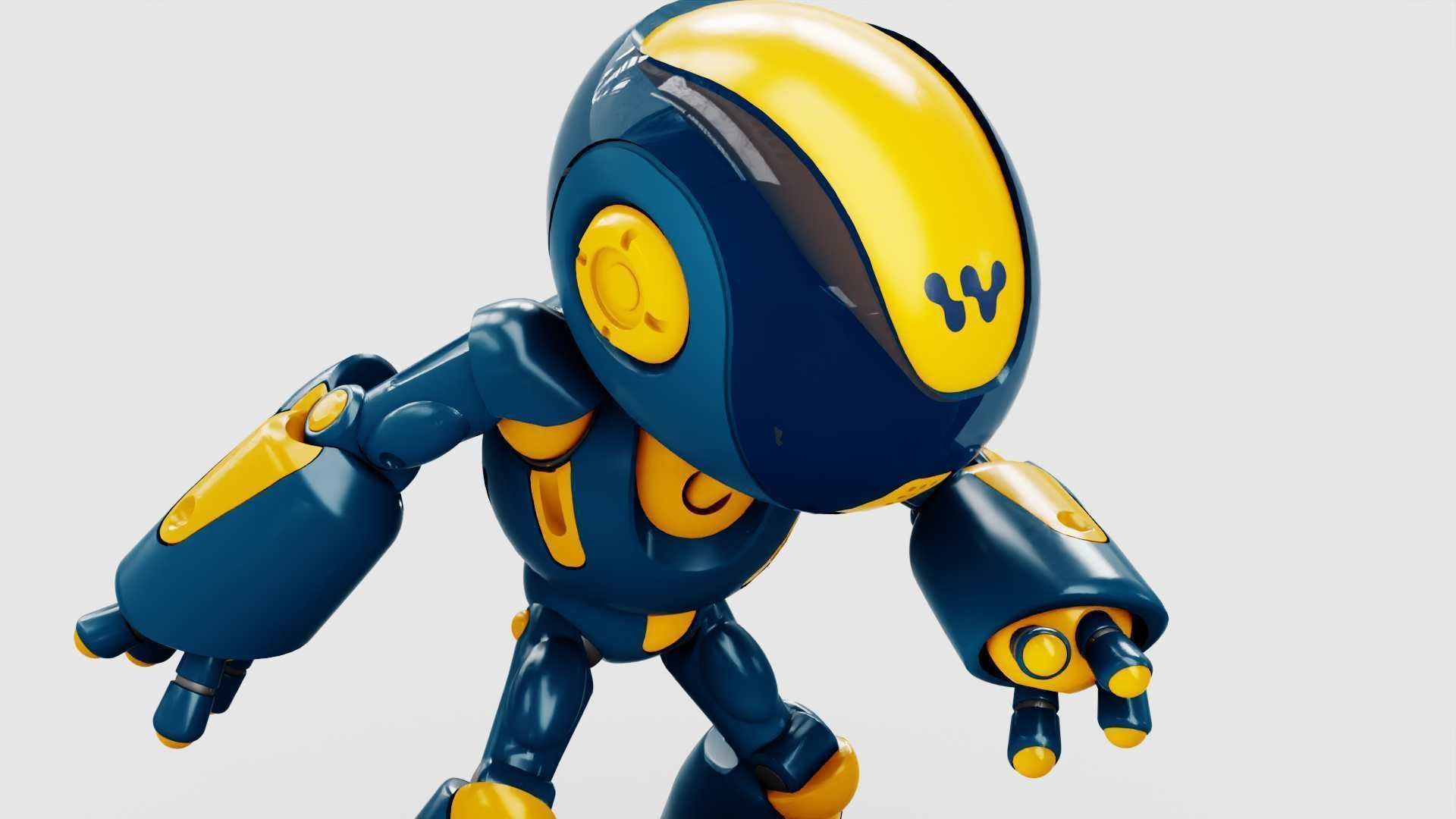 TOY BOT HUMOND RIGGED 3D model rigged | CGTrader