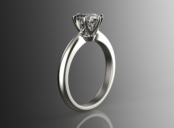 Engagement diamond ring set 0068 V1 3D model 3D printable | CGTrader