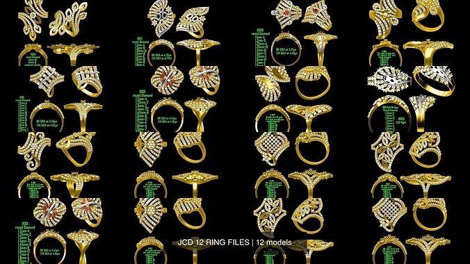 JCD 12 RING FILES 3D Model Collection | CGTrader