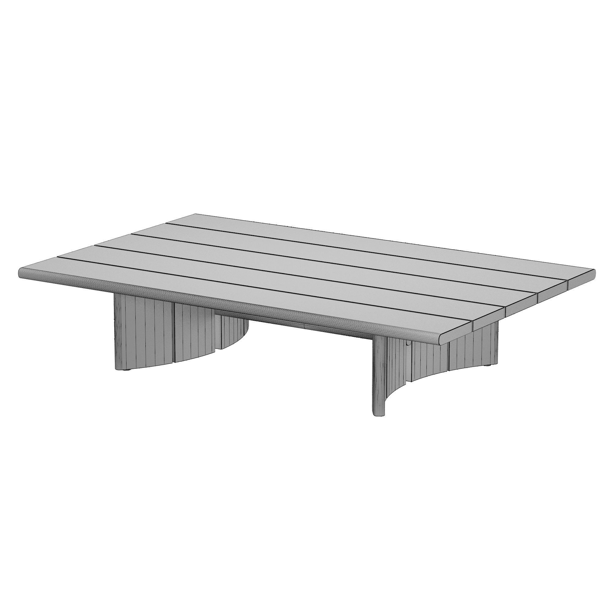 TRIESTE TEAK RECTANGULAR COFFEE TABLE 3D model | CGTrader