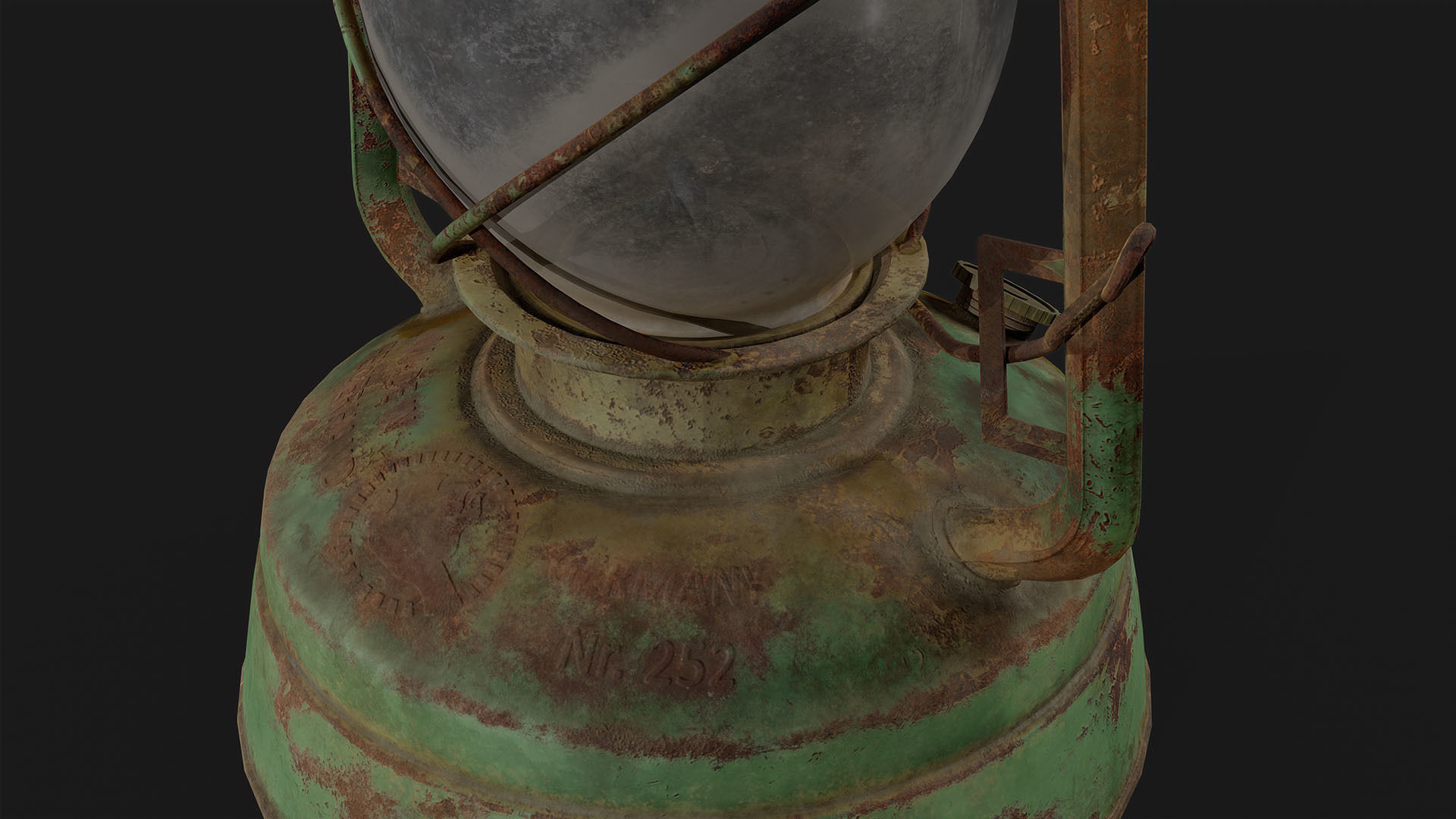 Old oil lantern 3D model | CGTrader