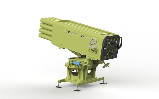 Ukrainian 80mm MLRS SIVALKA VM-8 3D model 3D printable | CGTrader