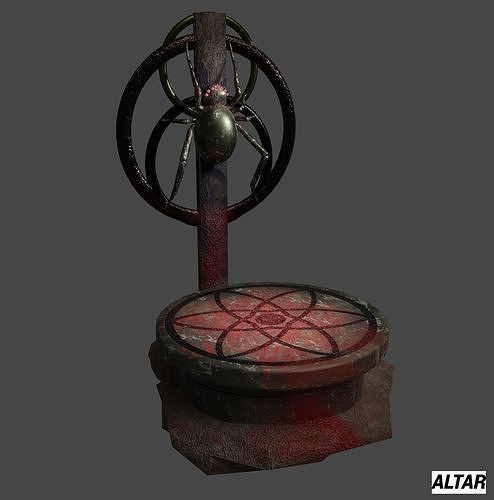 3D model Collection of dungeon items PBR low-poly game ready VR / AR ...