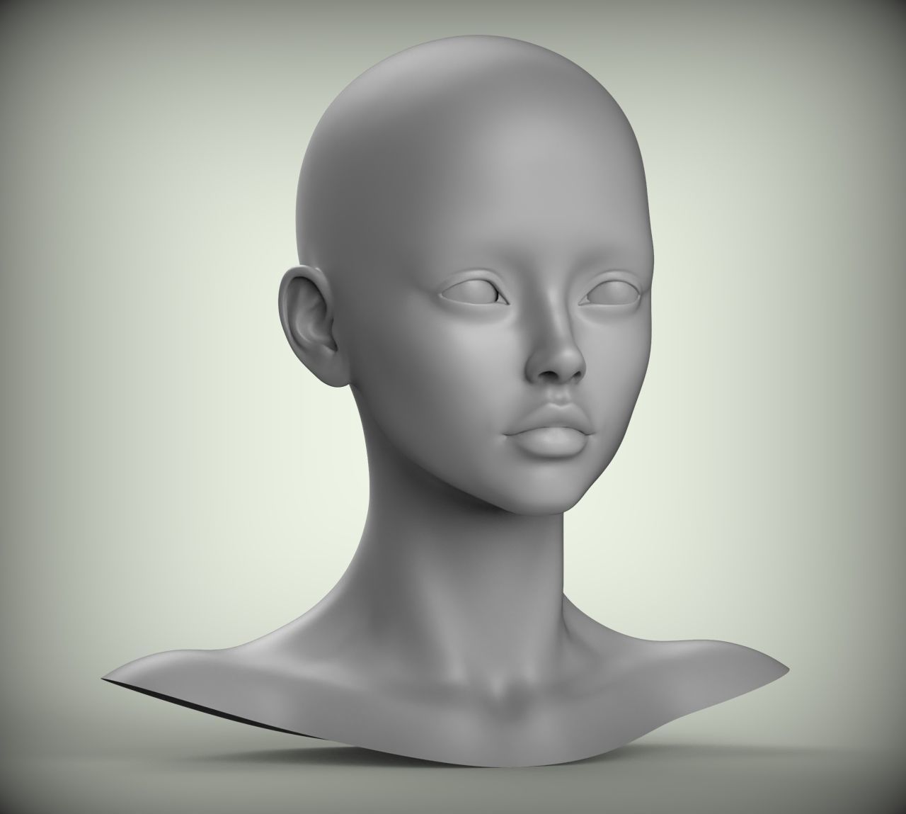 3D model 6 Cartoon Female Head 3D model VR / AR / low-poly | CGTrader