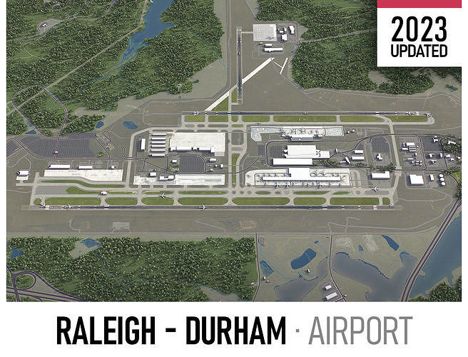 3D model Raleigh Airport VR / AR / low-poly | CGTrader