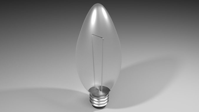 Light Bulb - Candle Shape 3D model | CGTrader