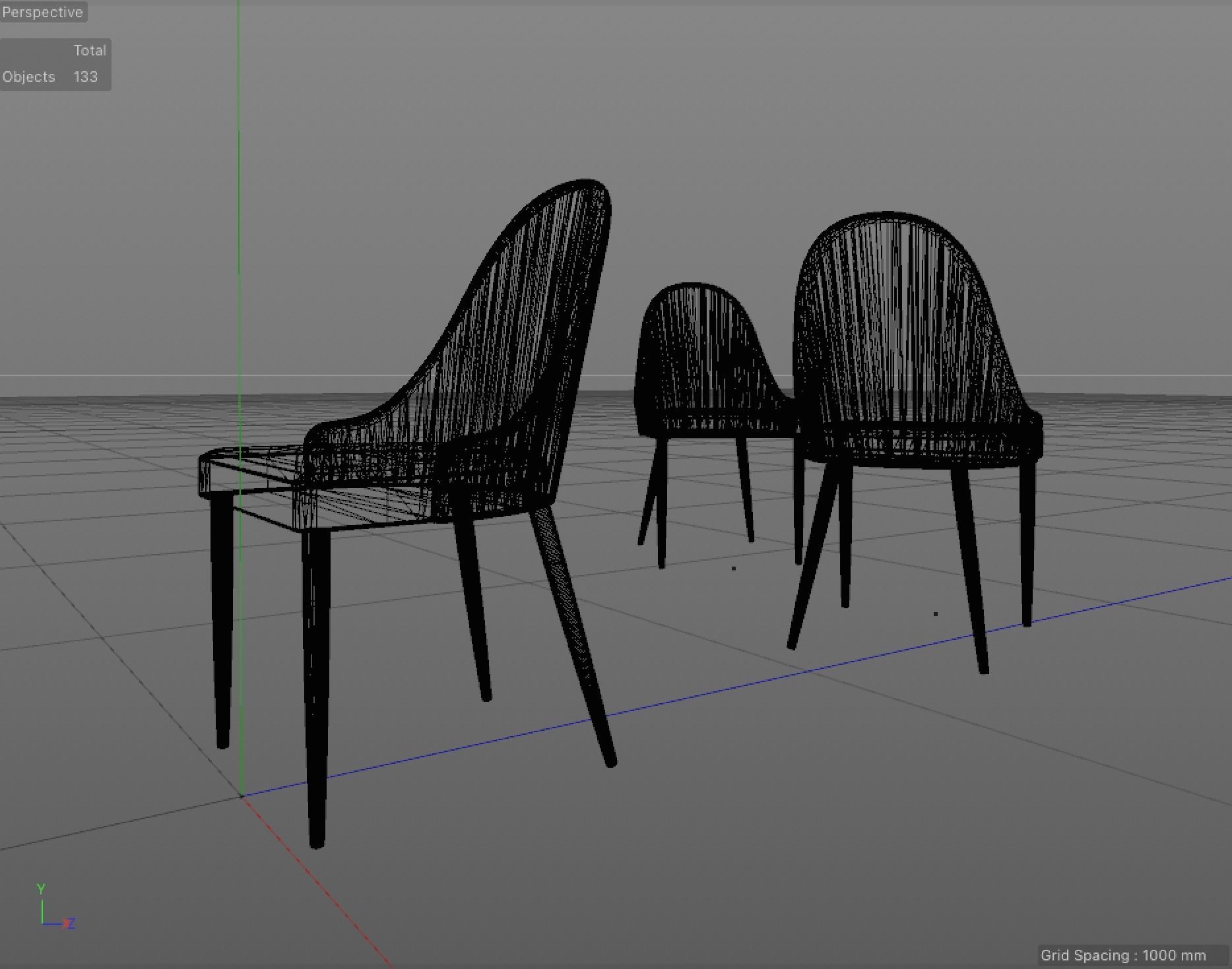 3D model Standard Chair 3D Model For Restaurant No2 VR / AR / low-poly ...