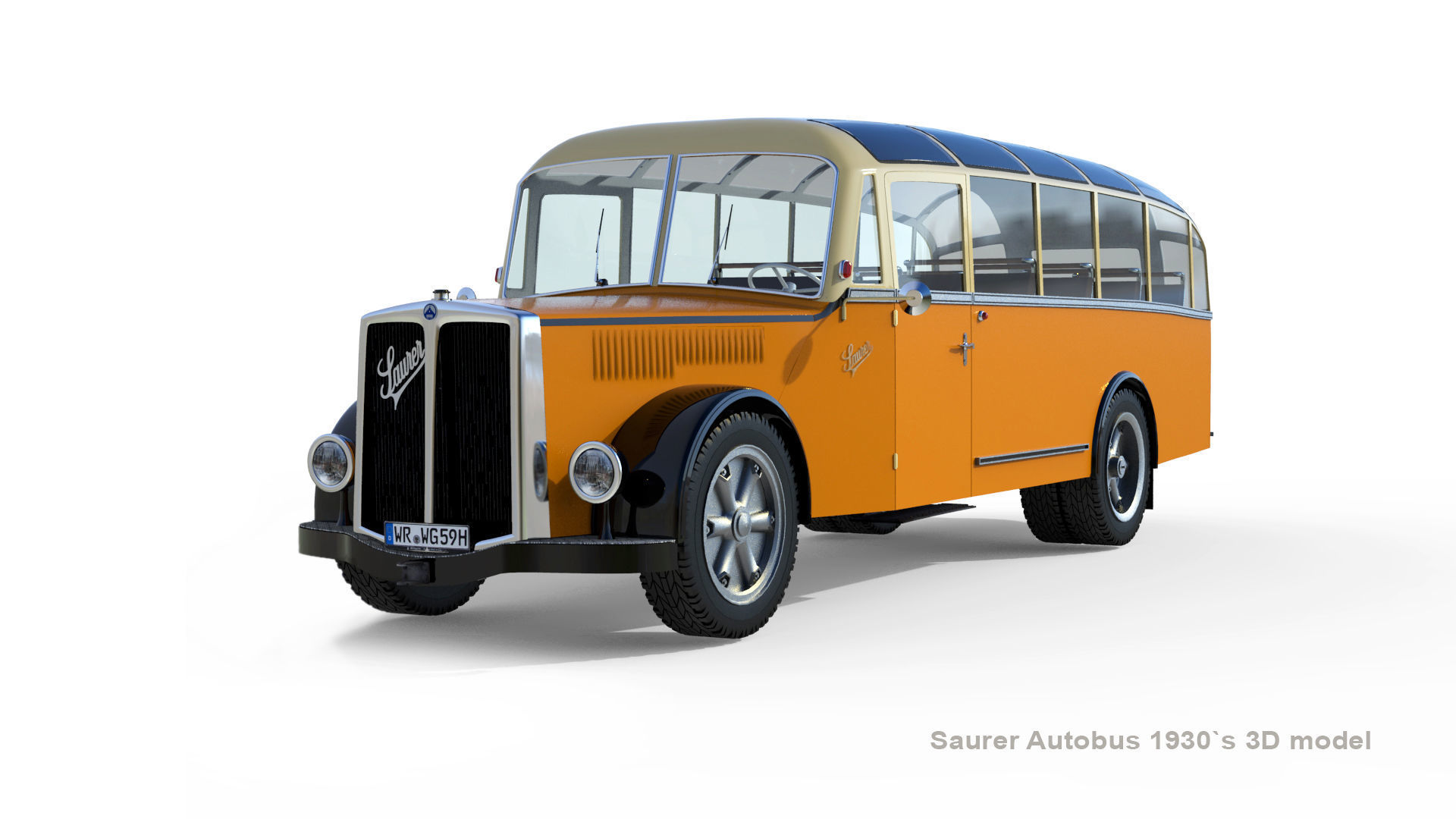 Saurer Autobus 1930s 3D model | CGTrader
