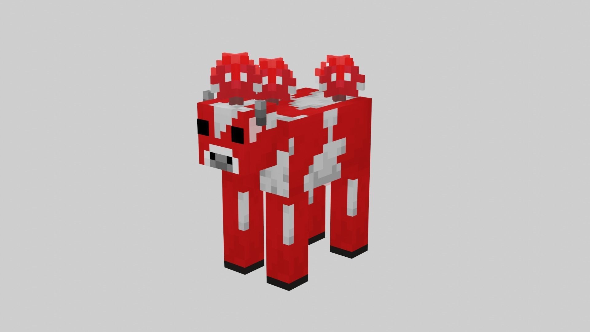 3D model Minecraft Mushroom Cow VR / AR / low-poly | CGTrader