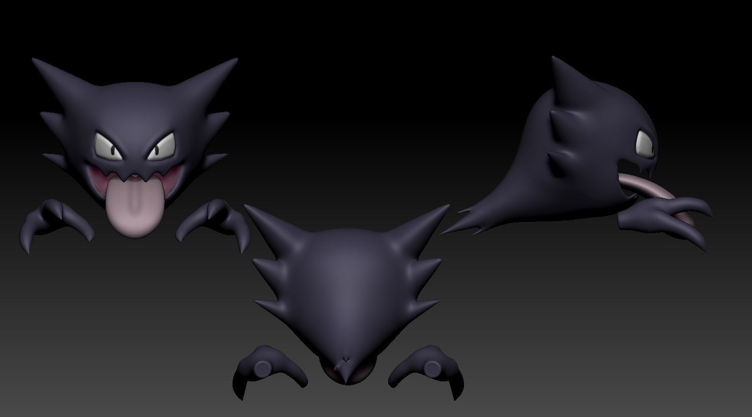 Gastly evolution line 3D model 3D printable | CGTrader
