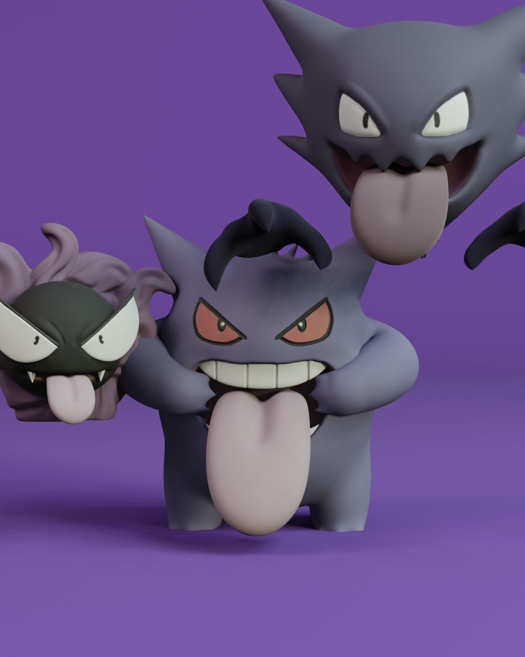 Gastly evolution line 3D model 3D printable | CGTrader