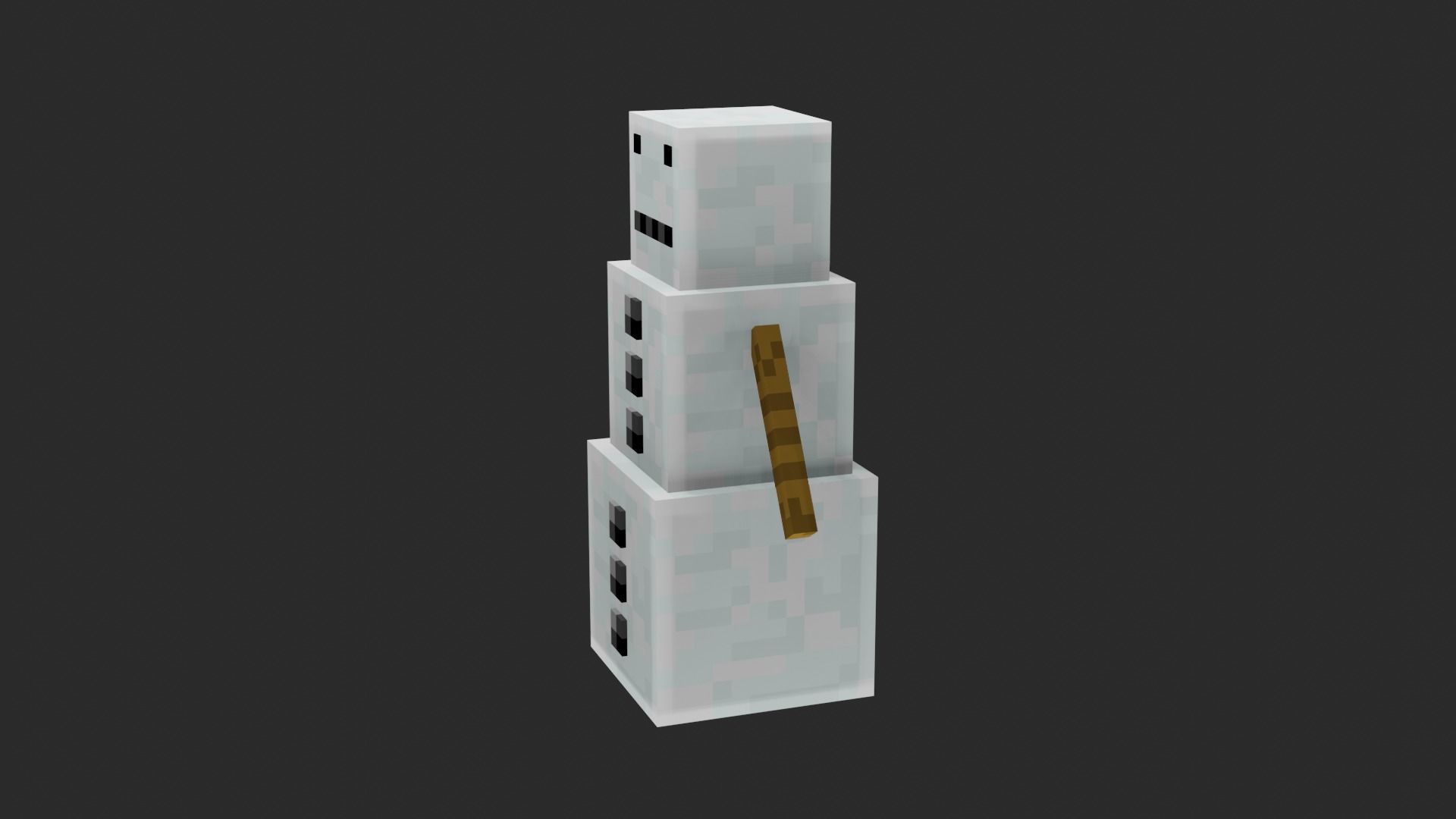 3D model Minecraft Snow Golem VR / AR / low-poly | CGTrader
