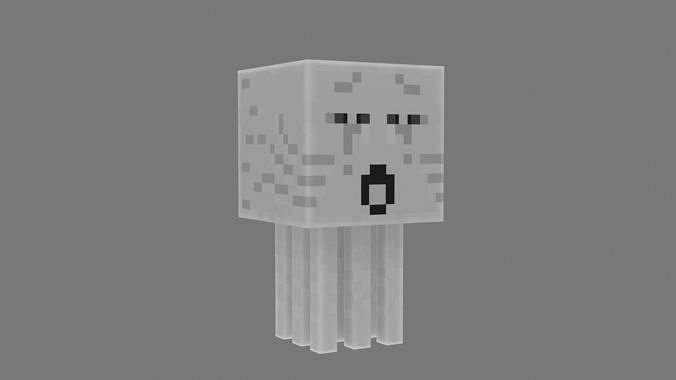Minecraft Ghast 3D model animated rigged | CGTrader