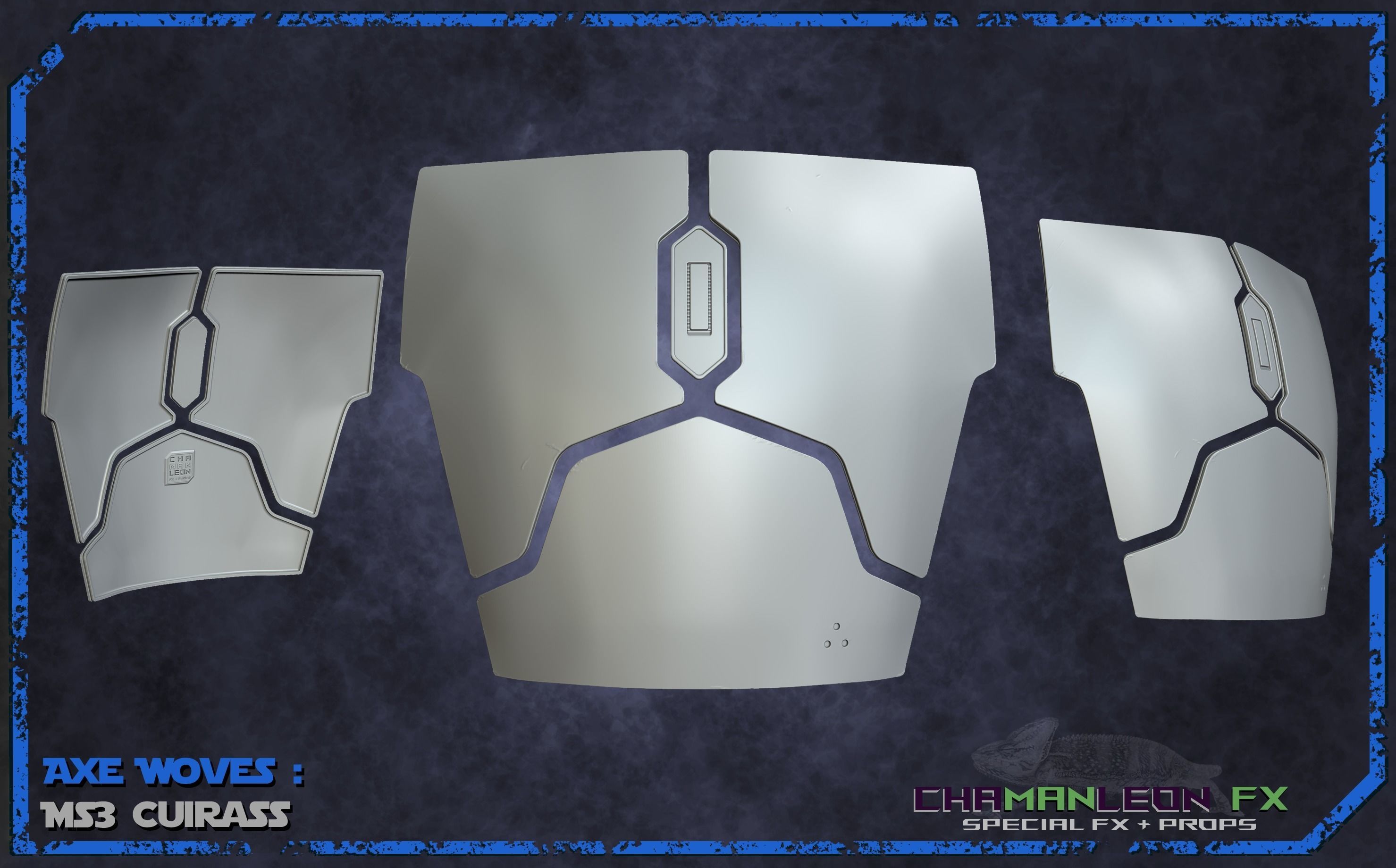 Axe Woves Cuirass The Mandalorian Cosplay Armor 3D model 3D printable ...