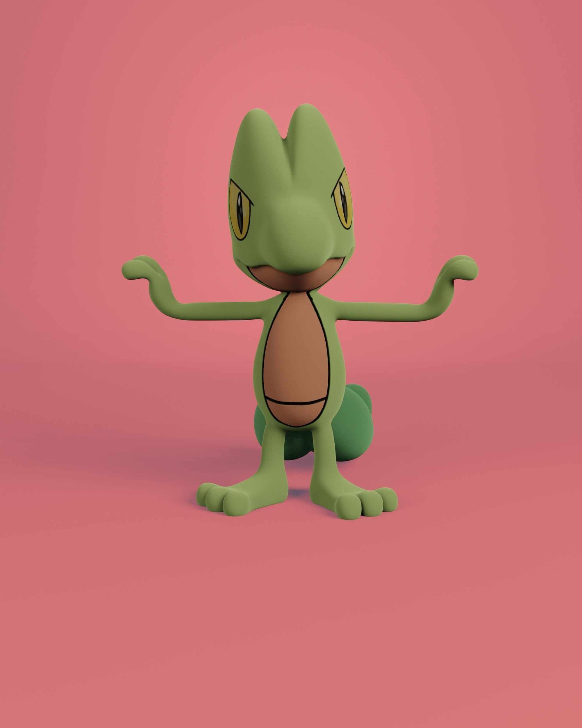 Treecko 3D model 3D printable | CGTrader