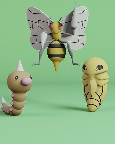 Weedle Line 3D model 3D printable | CGTrader
