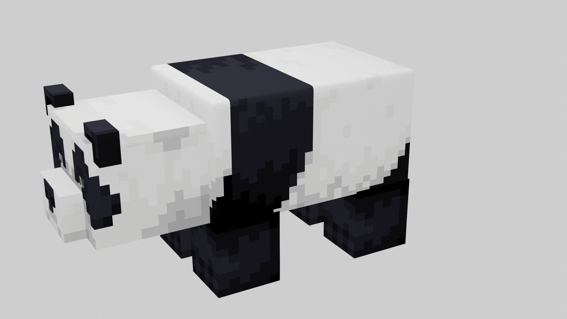 Minecraft Panda 3D model animated rigged | CGTrader