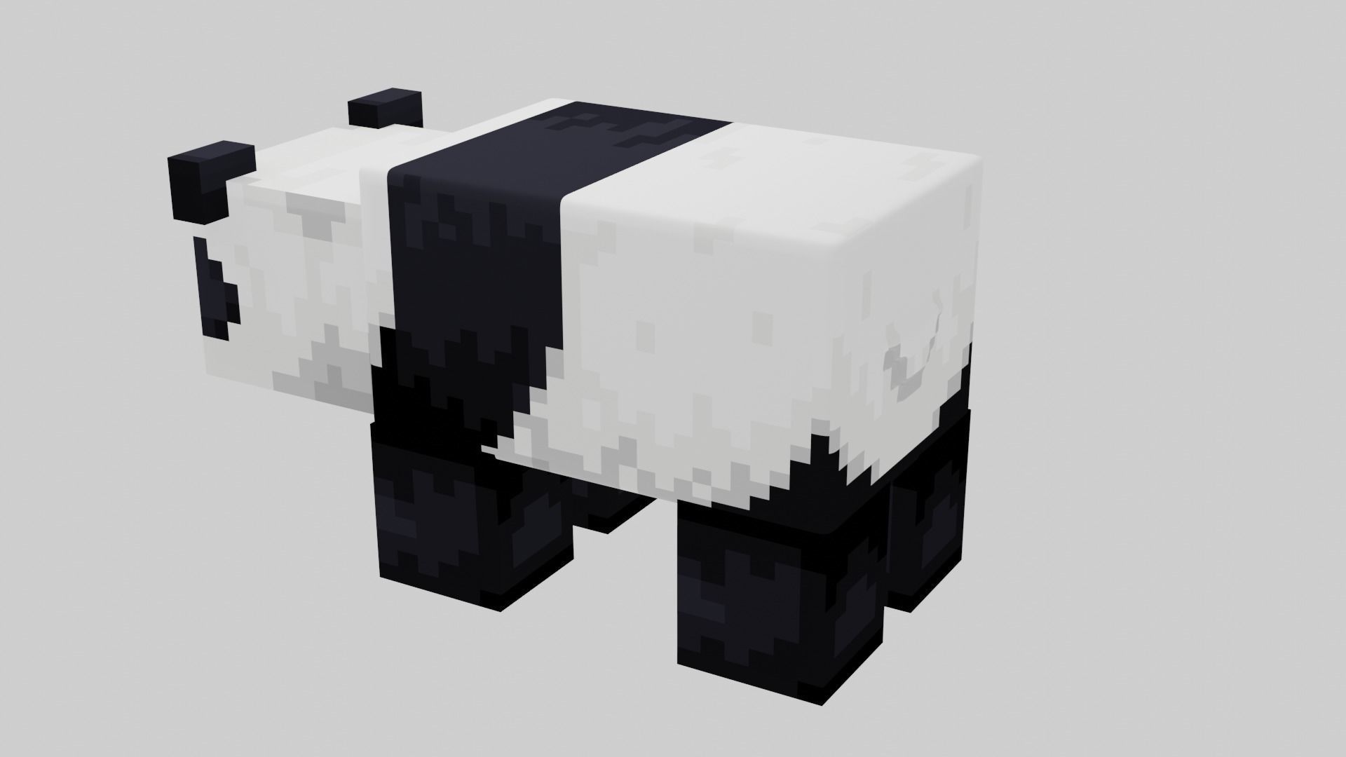 Minecraft Panda 3D model animated rigged | CGTrader