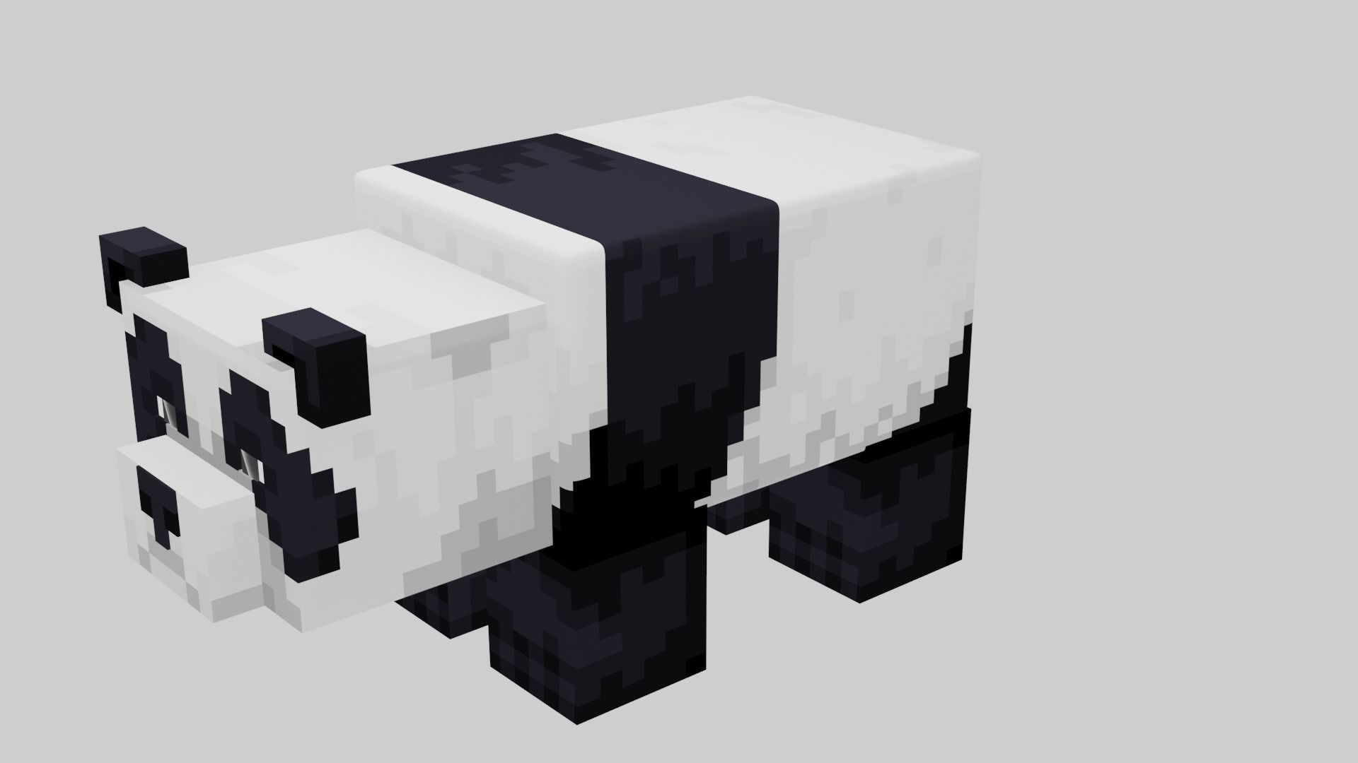 Minecraft Panda 3D model animated rigged | CGTrader