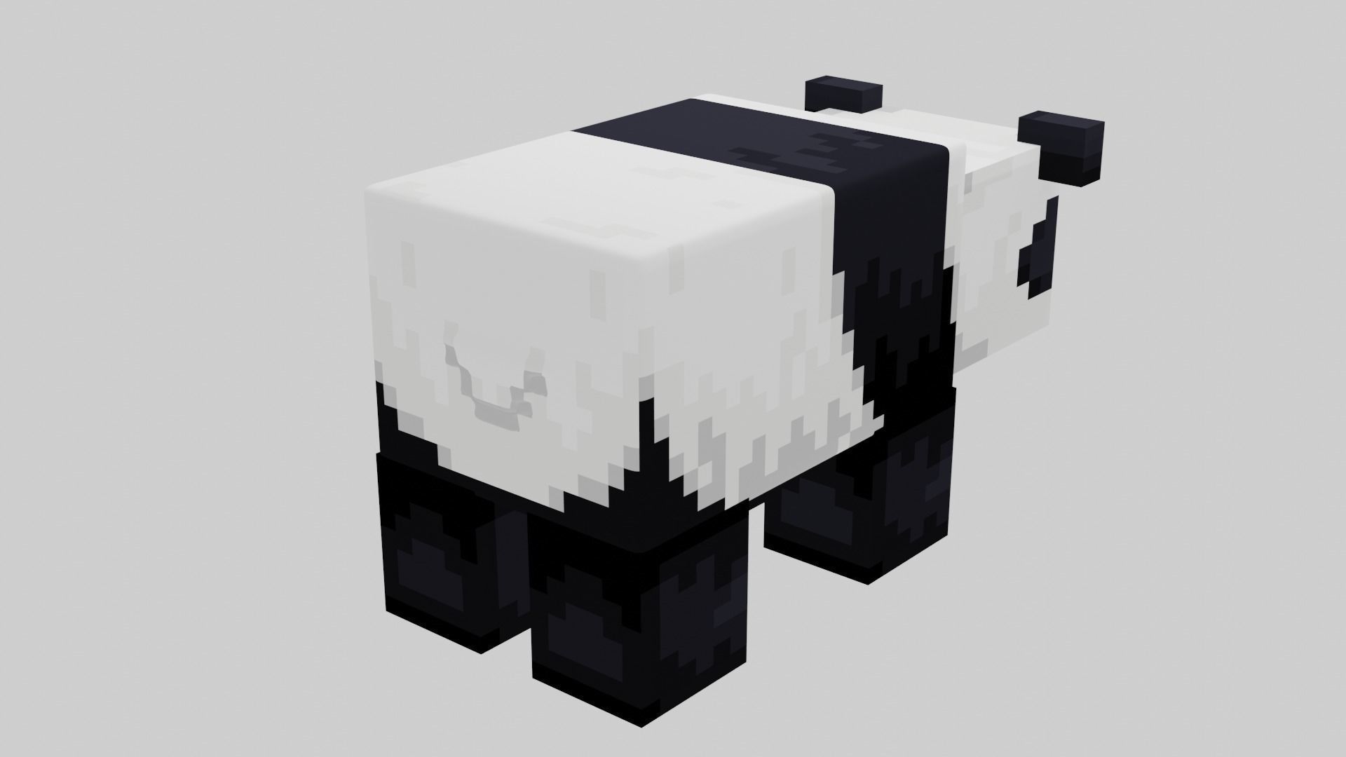 Minecraft Panda 3D model animated rigged | CGTrader