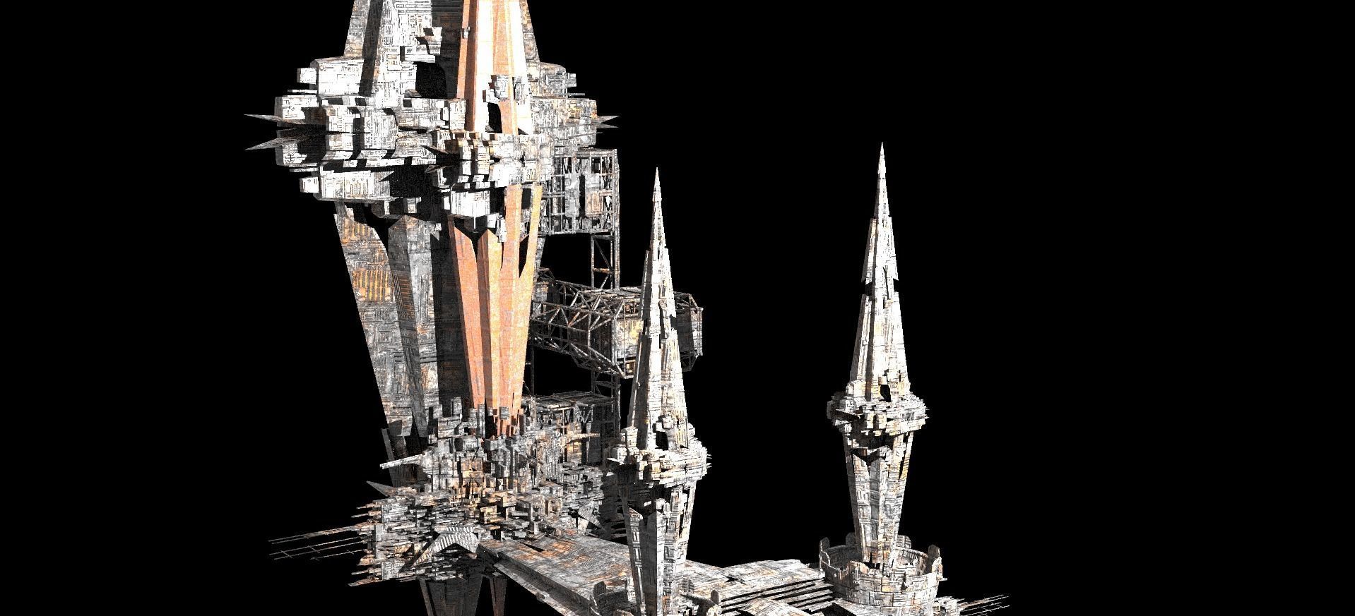 3D model Sci fi Core crystal Shard Rocks Tide Kitbash VR / AR / low ...