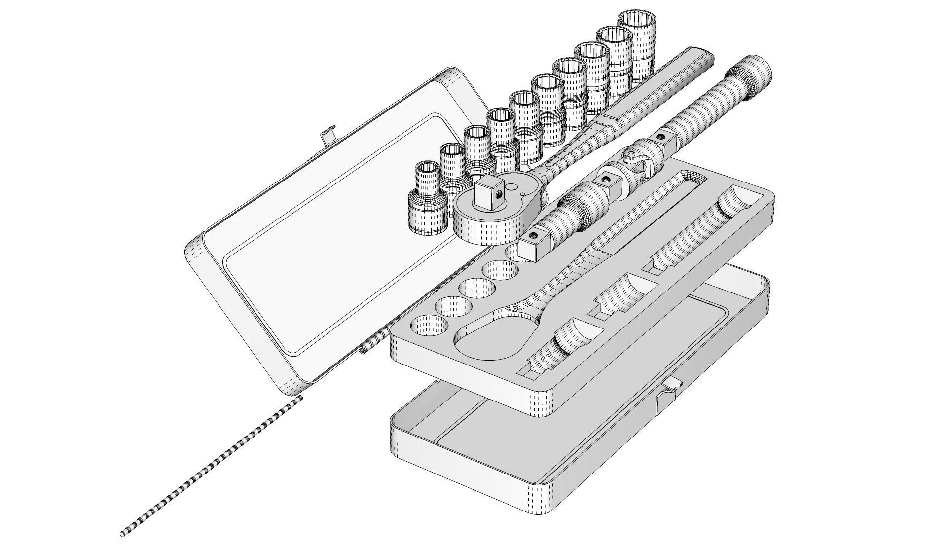 Socket Set1 3D model | CGTrader