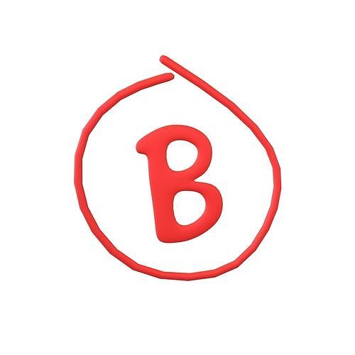 3D model Grade B Symbol v1 001 VR / AR / low-poly | CGTrader