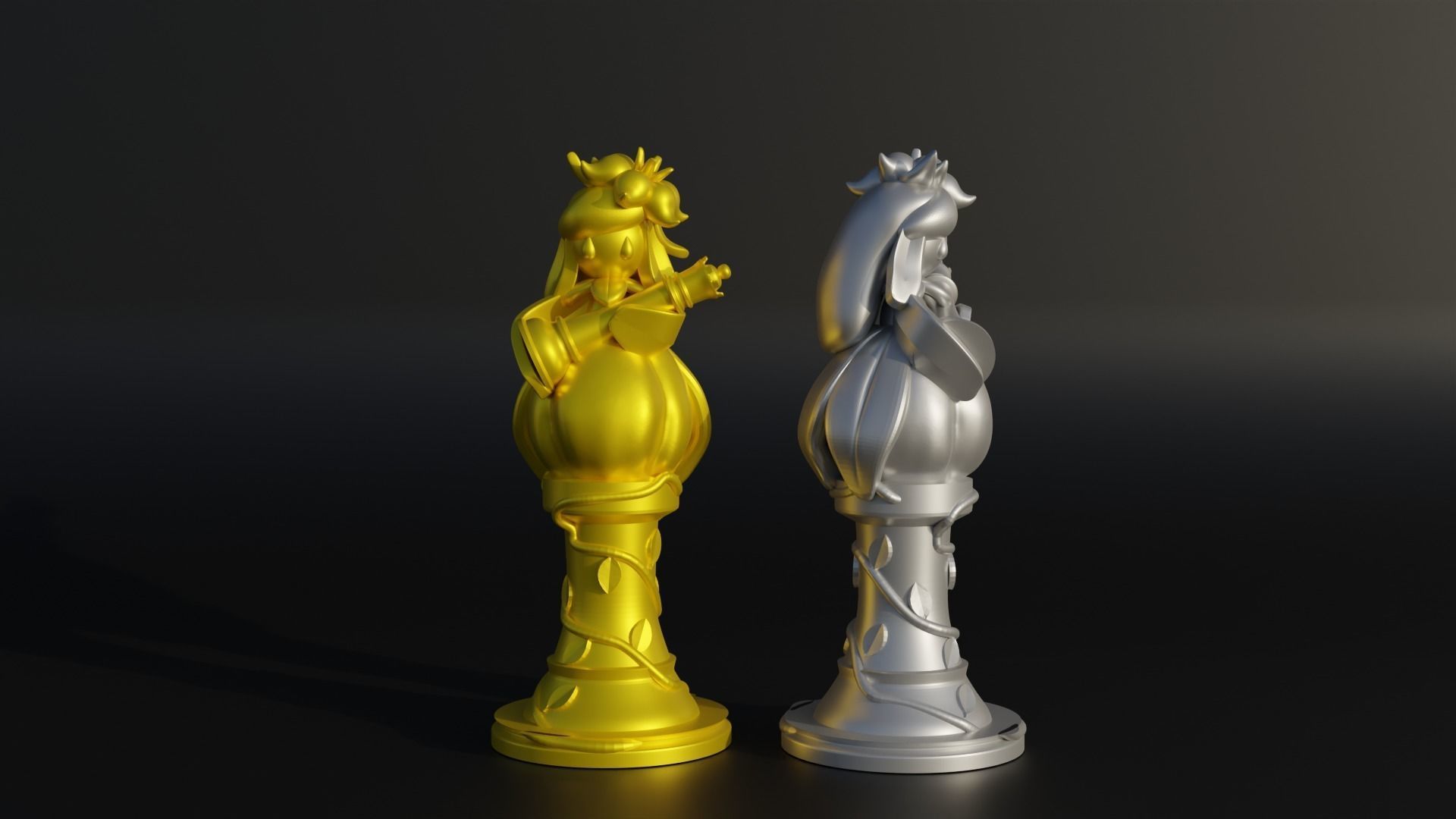 Pokemon Chess Set- Nature Pokemon Chess With 6 Different Model 3D model ...