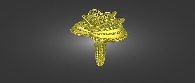 Gold Ring design STL printable file 3D model 3D printable | CGTrader
