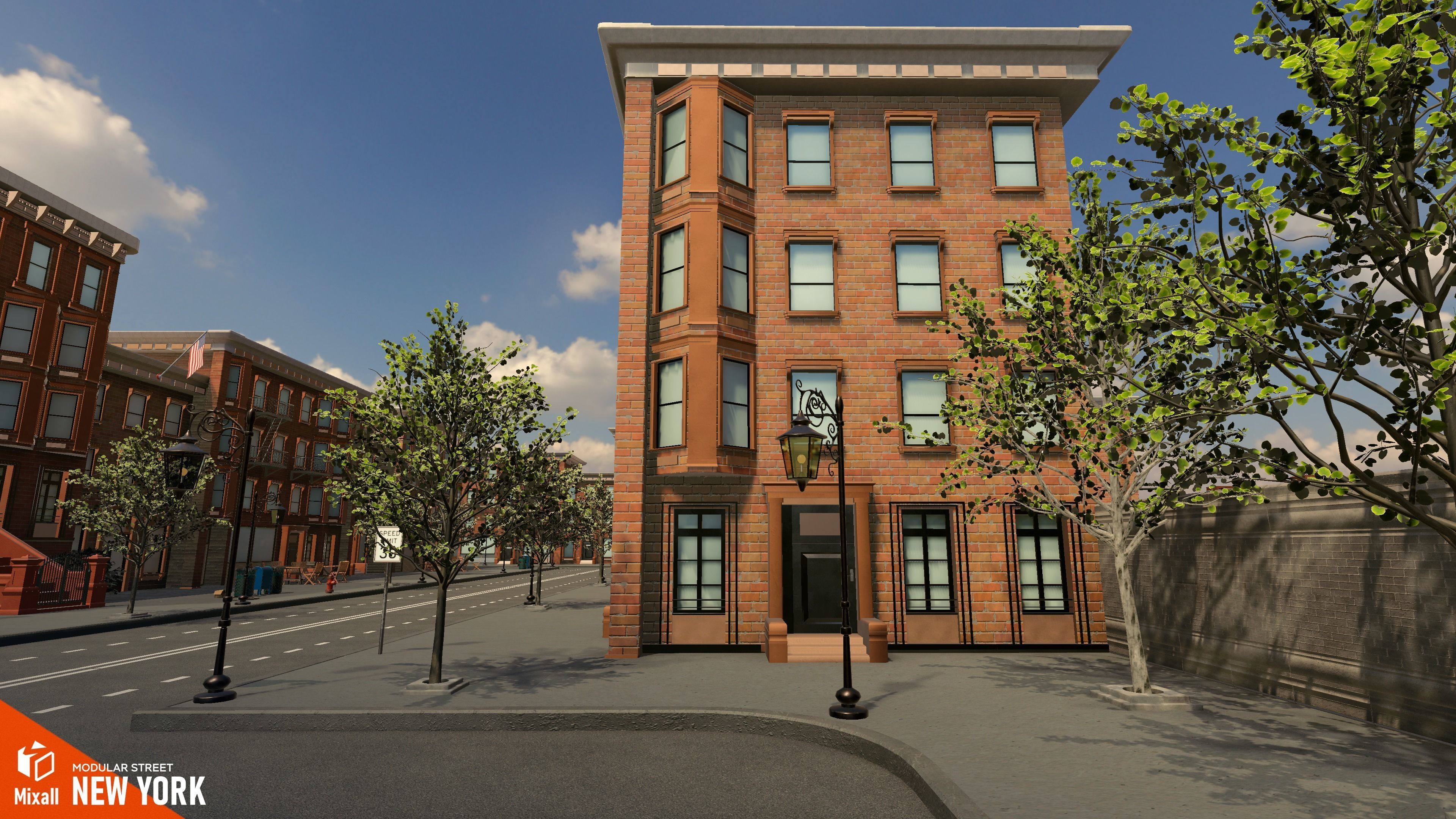 3D model New York streets - Modular city VR / AR / low-poly | CGTrader