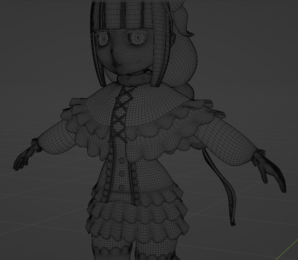 3D model Anime Character Stylized 3d model plus anime outline model VR ...