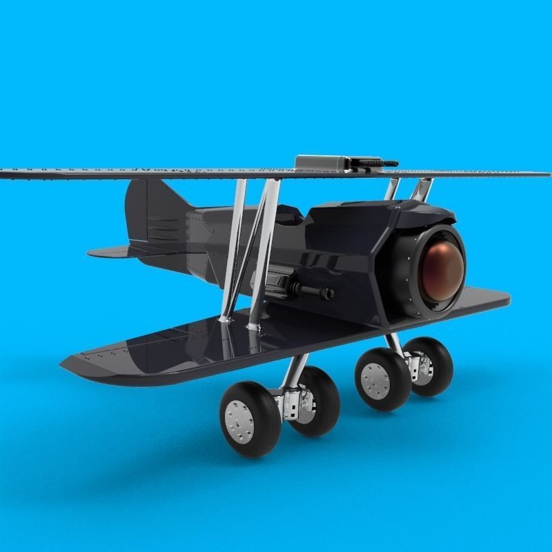 Jet Biplane 3D model 3D printable | CGTrader
