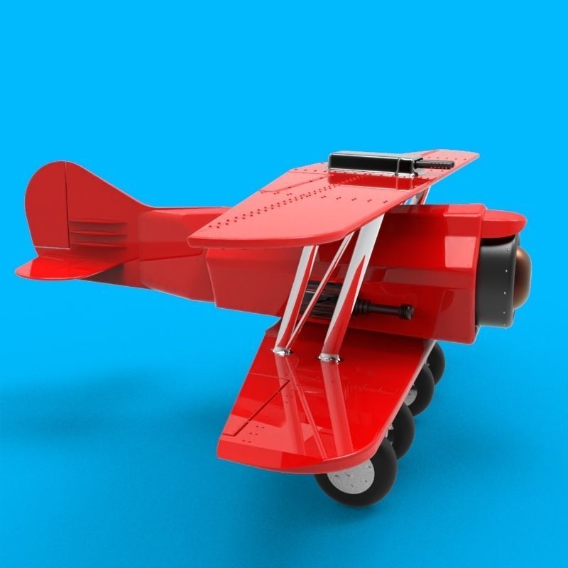 Jet Biplane 3D model 3D printable | CGTrader