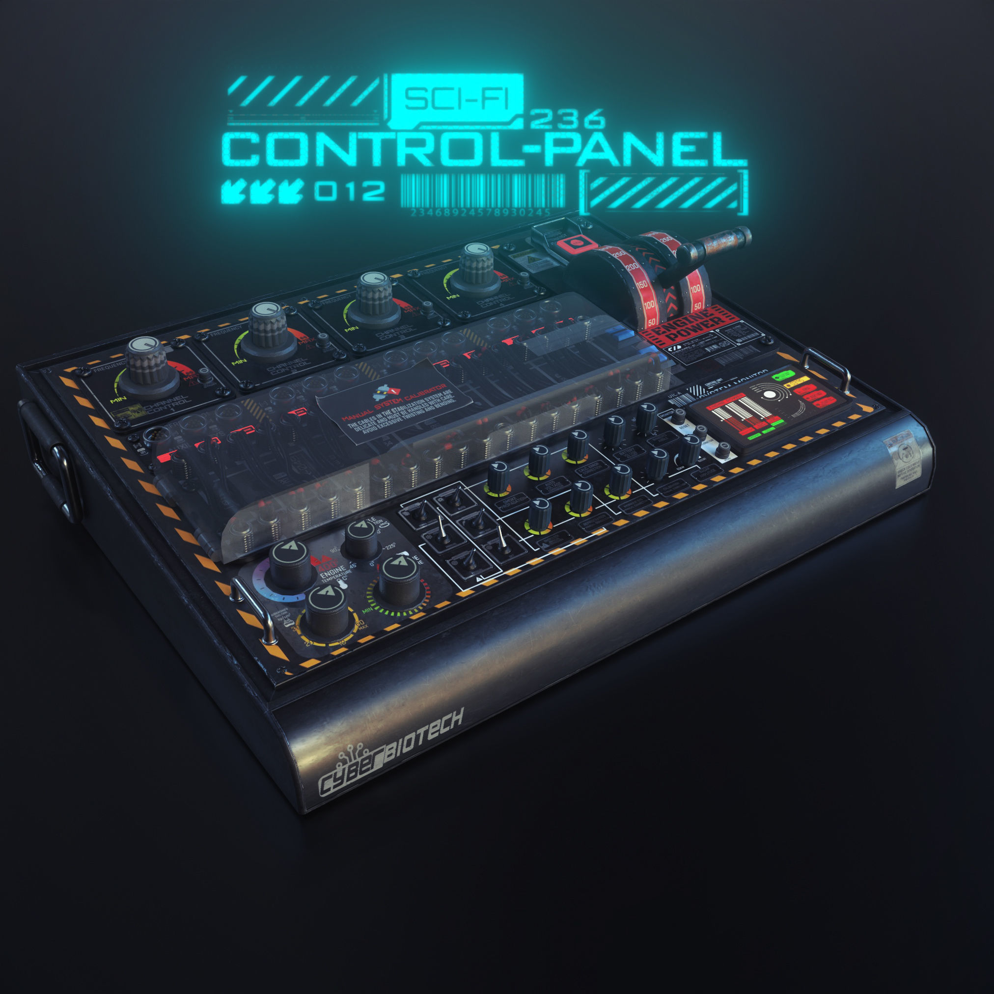 3D model SCI-FI CONTROL PANEL VR / AR / low-poly | CGTrader