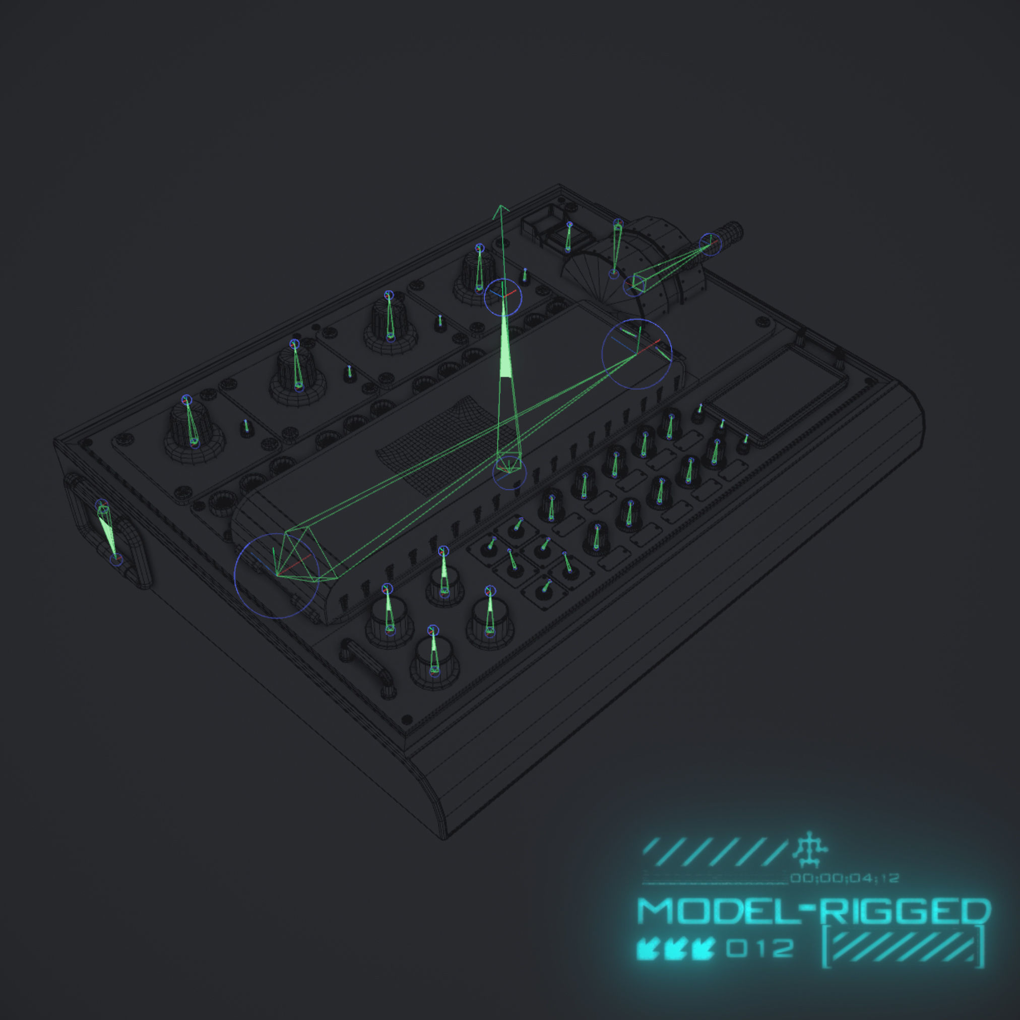 3D model SCI-FI CONTROL PANEL VR / AR / low-poly | CGTrader