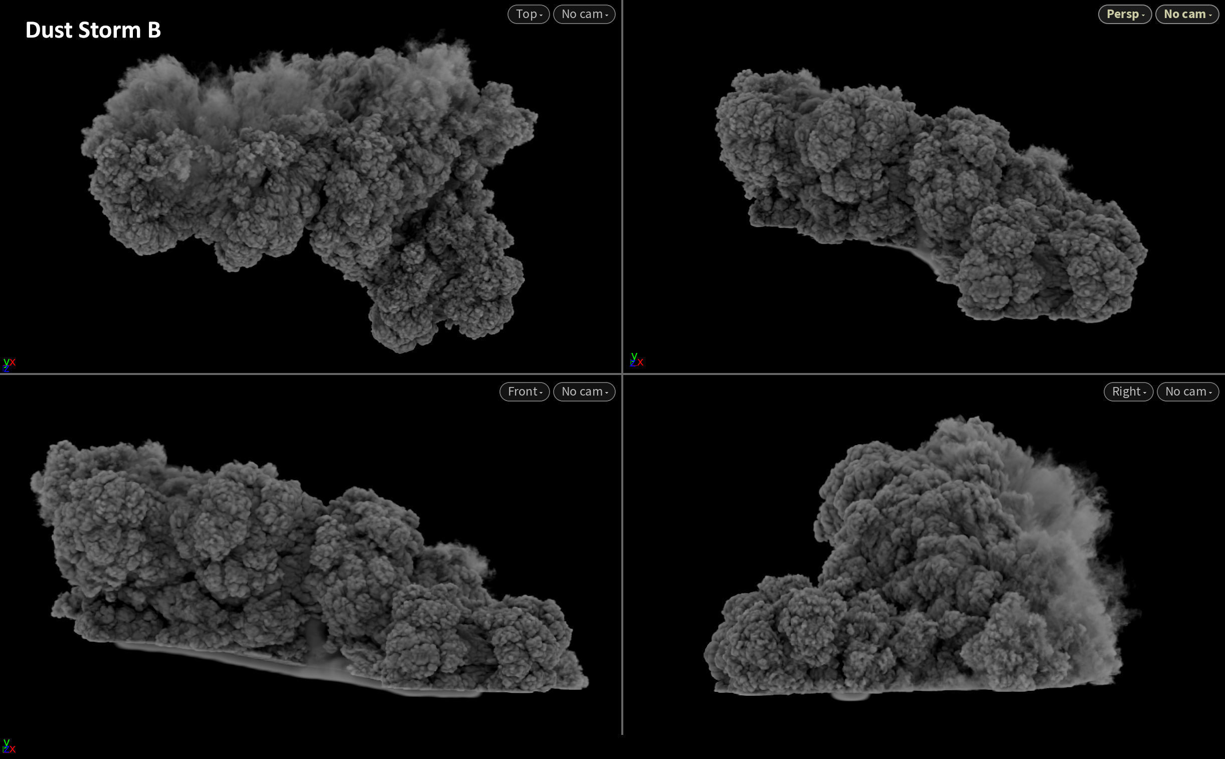 Dust Storm Smoke VDB 4s 3D model animated | CGTrader