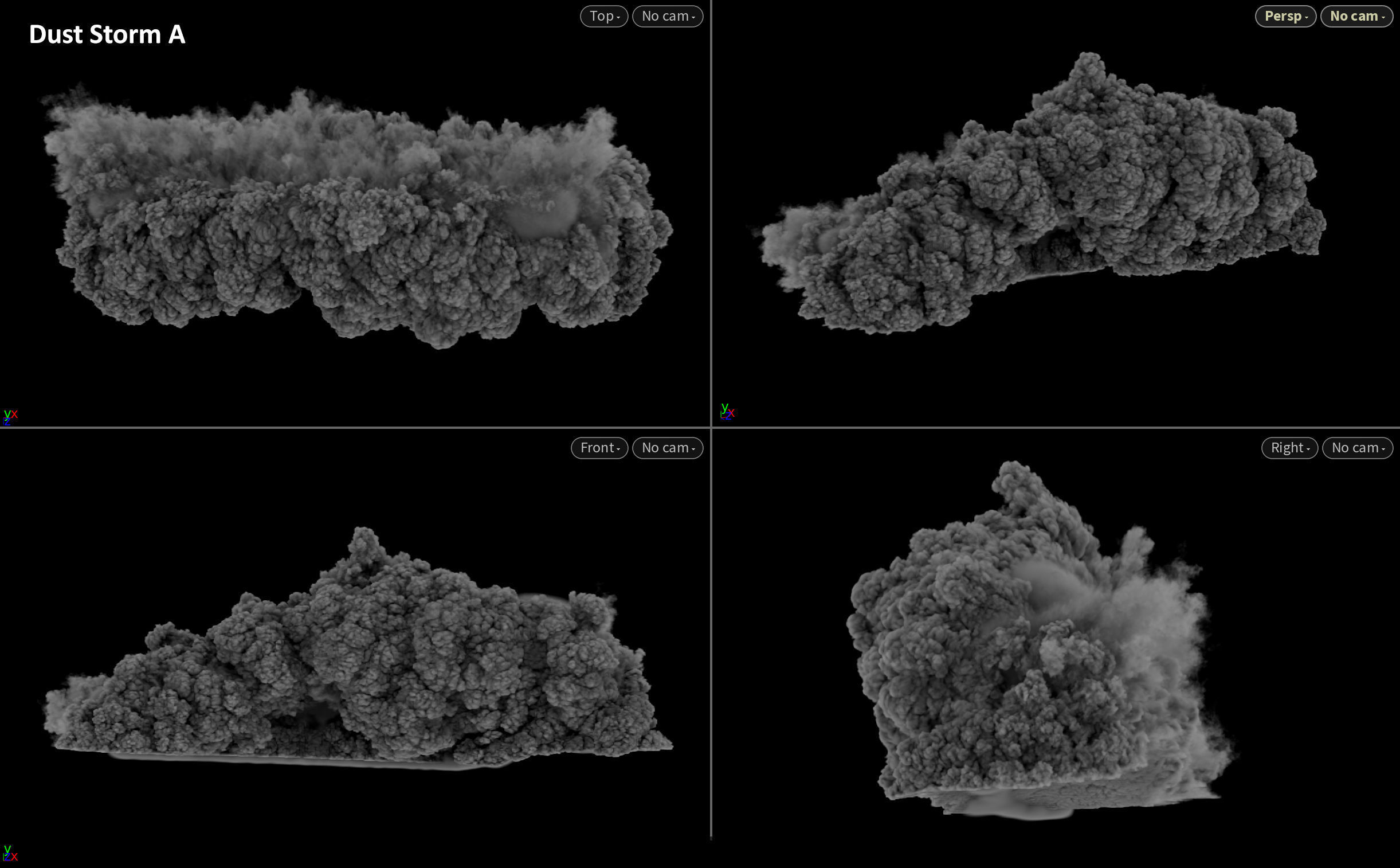 Dust Storm Smoke VDB 4s 3D model animated | CGTrader