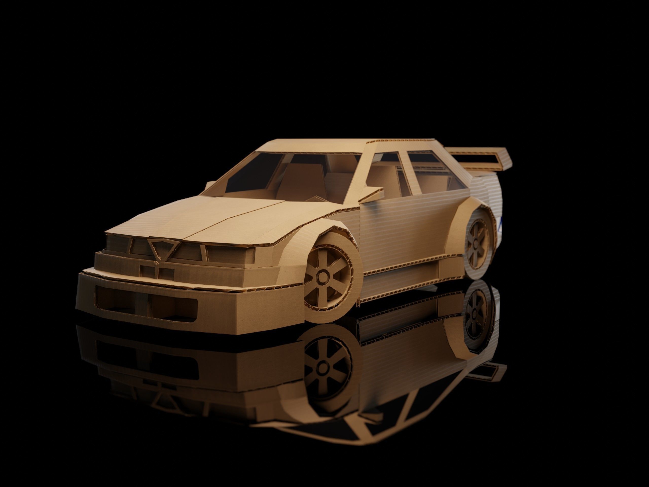 ALFA ROMEO 155 V6 TI cardboard car 3D model | CGTrader