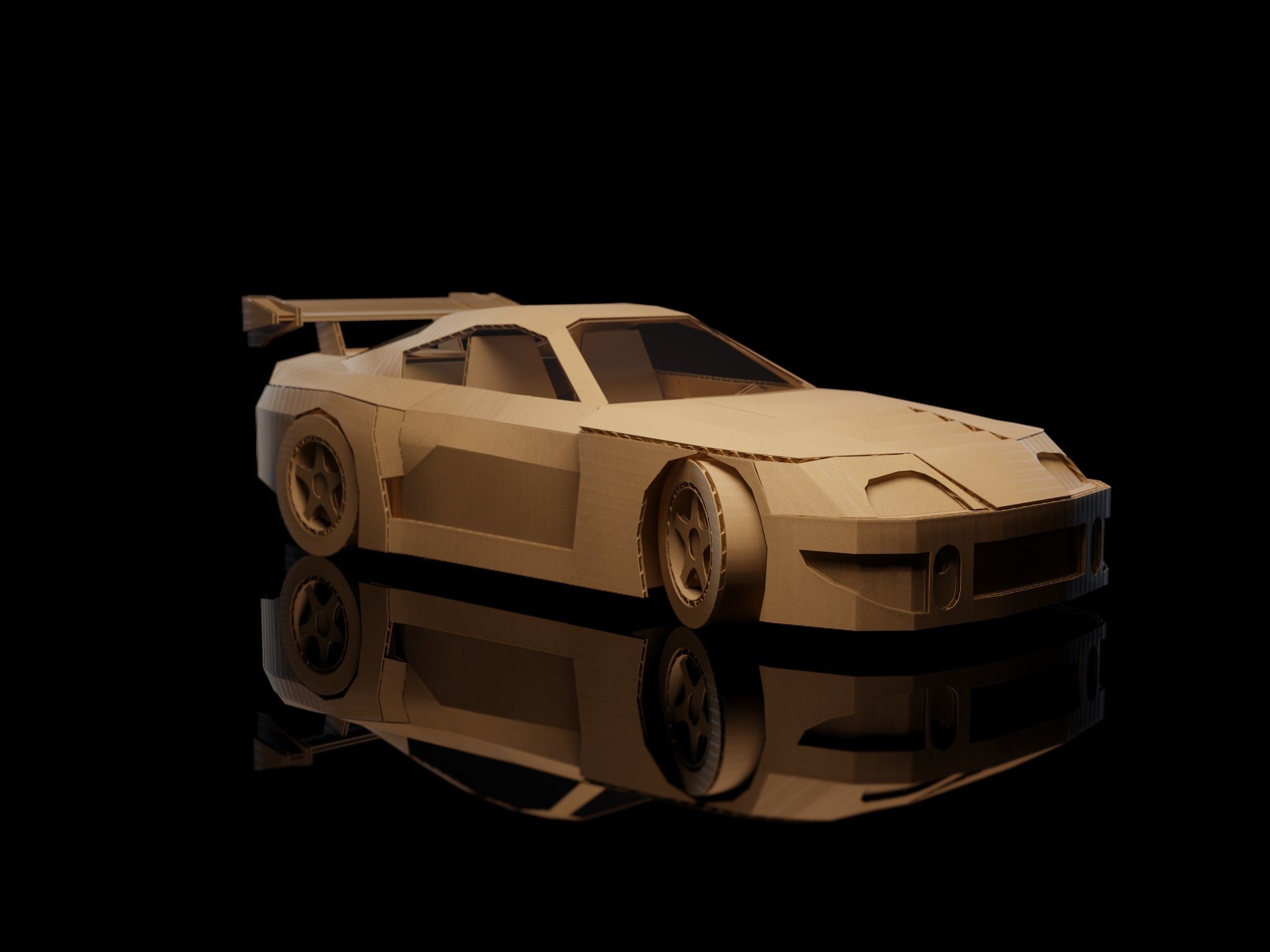 TOYOTA CASTROL TOMS SUPRA 1997 cardboard car 3D model | CGTrader