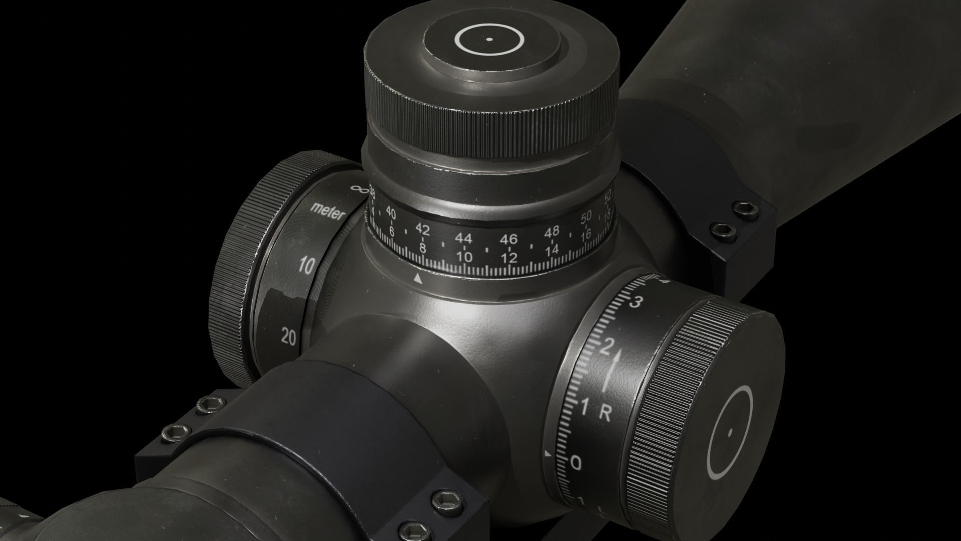 3D model Schmidt And Bender scope with mount VR / AR / low-poly | CGTrader