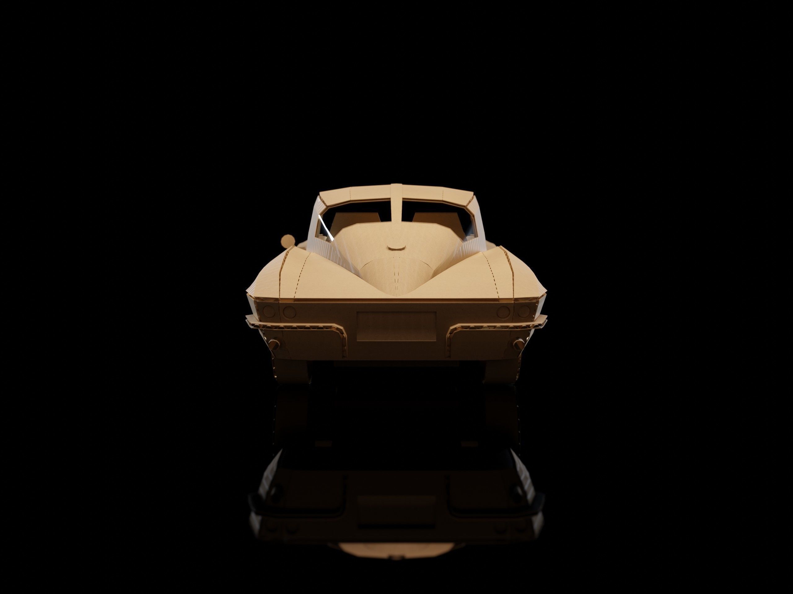 CHEVROLET CORVETTE C2 Sting Ray 1963 cardboard car 3D model | CGTrader